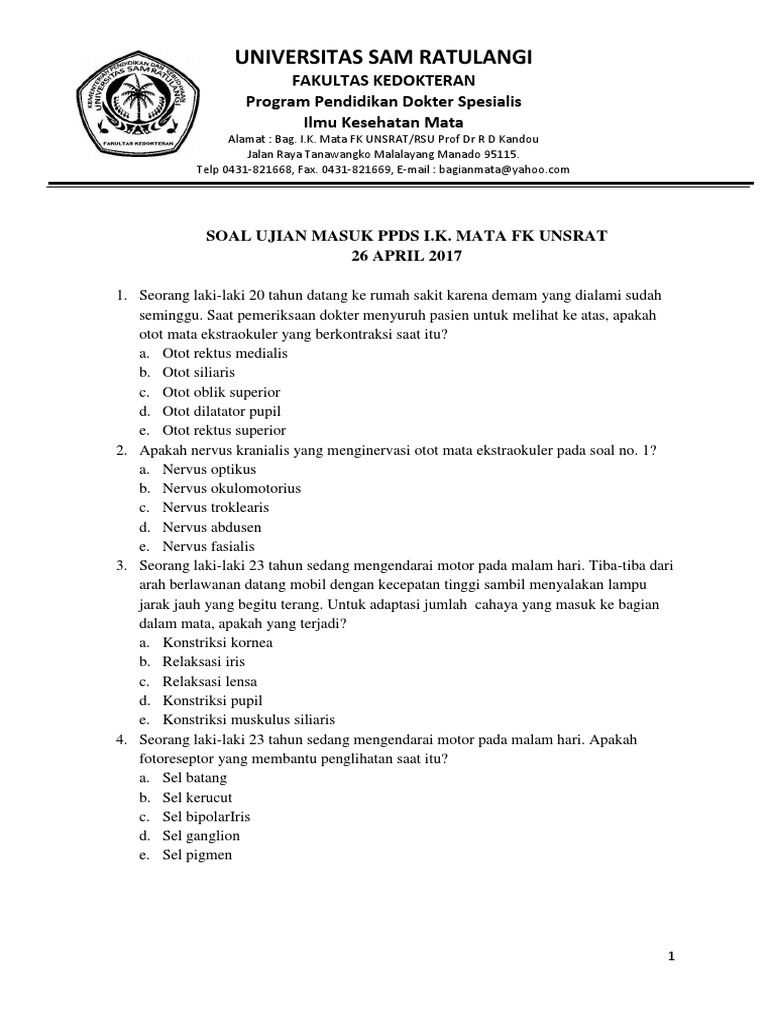 Soal Ujian PPDS | PDF