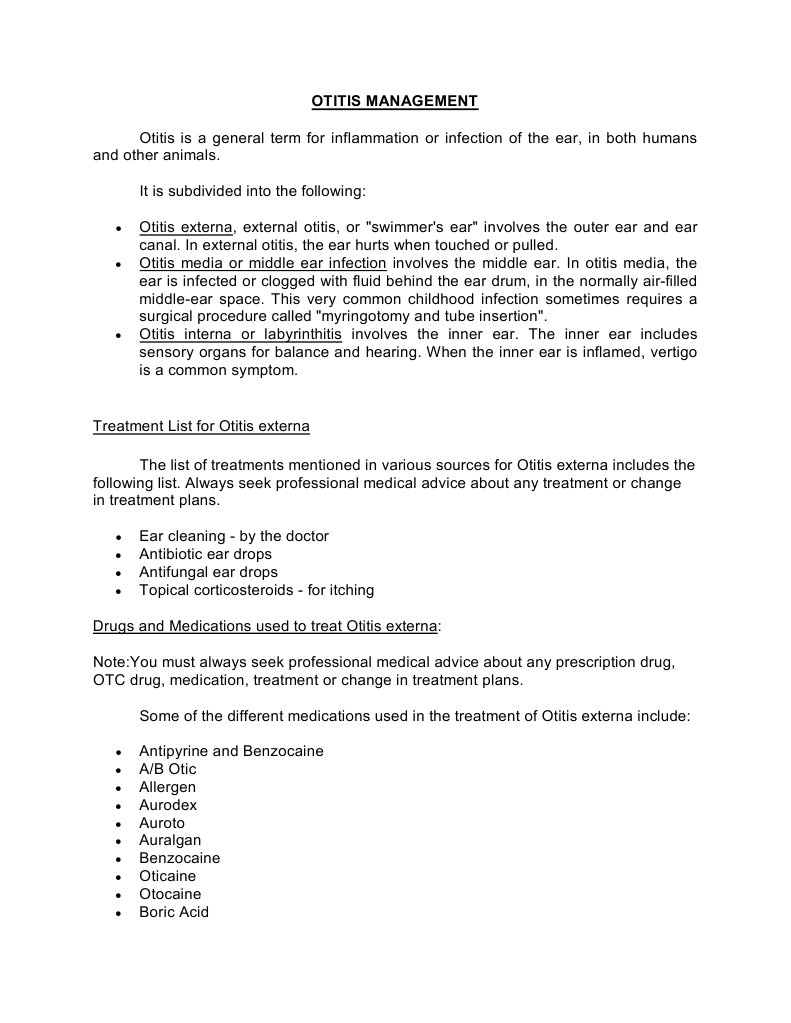 Otitis Management | PDF