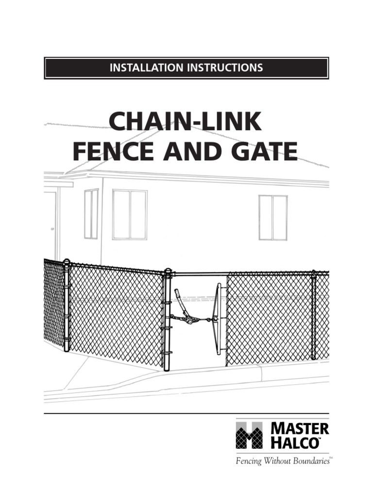 Chain-Link Fence and Gate: Installation Instructions | PDF ...