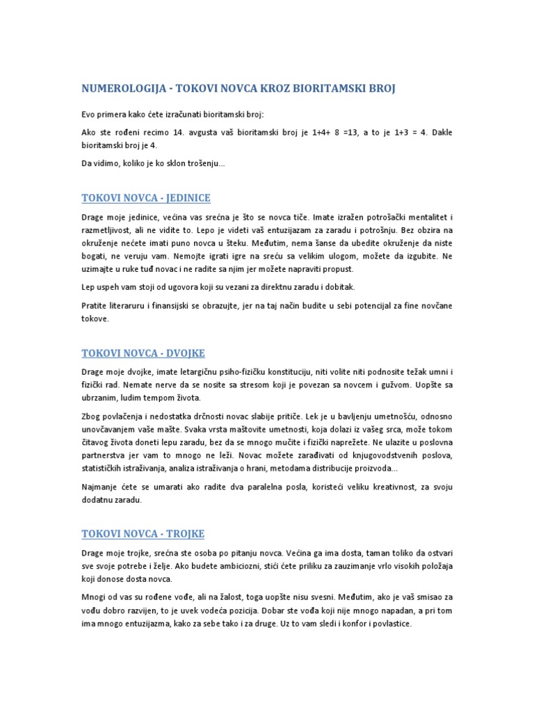 Numerologija PDF | PDF