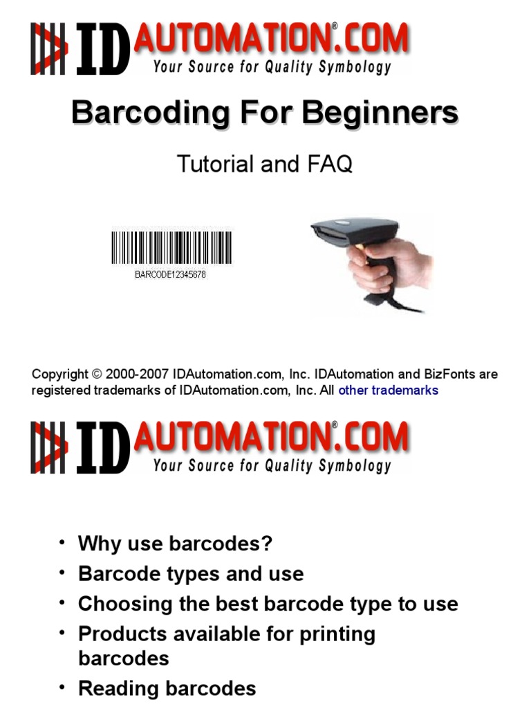 Barcoding For Beginners | PDF | Barcode | Universal Product Code