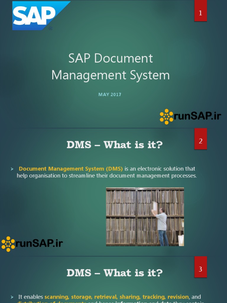 SAP Document Management System | PDF