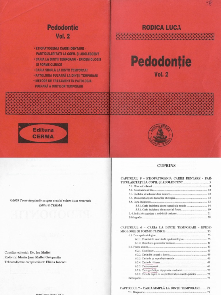 DR Rodica Luca Pedodonie Vol 2 PDF | PDF
