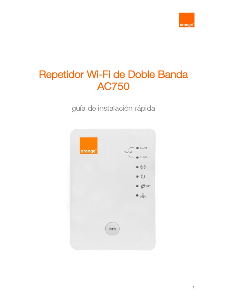 58 Guia Rapida Repetidor Wifi Ac750 | PDF | Wifi | Enrutador (Computación)