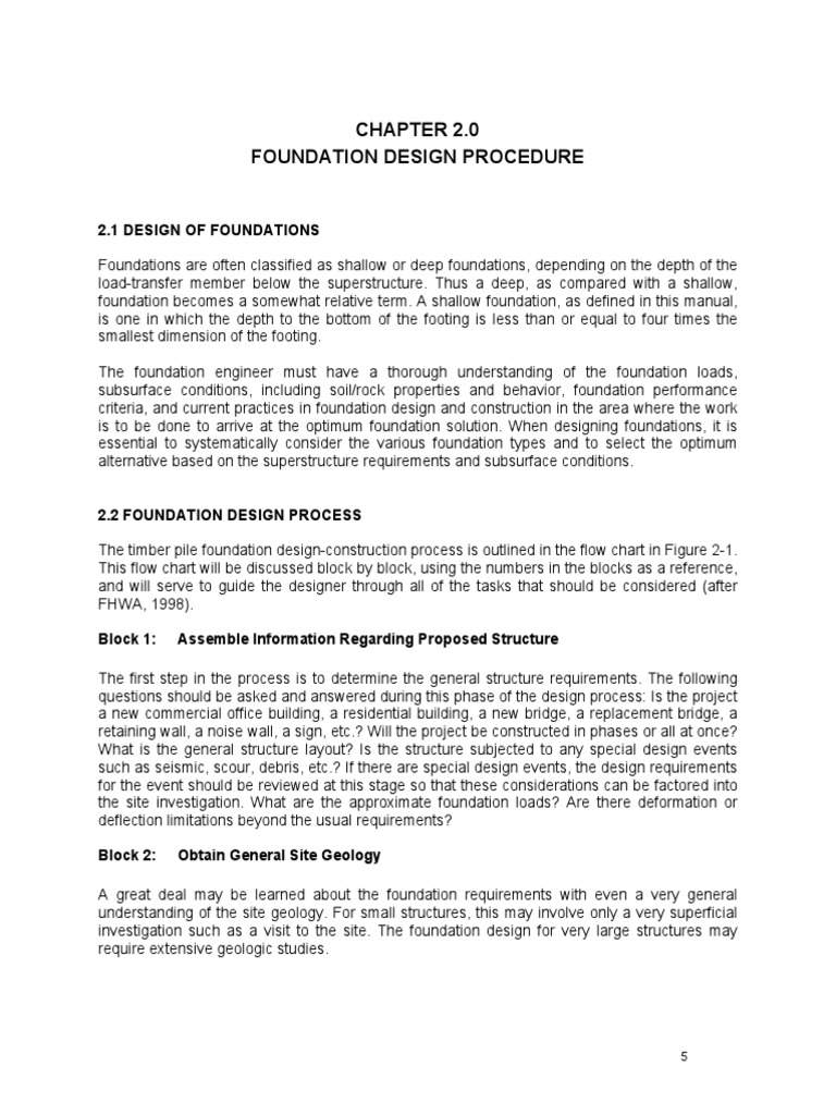 Foundation Design Procedure | PDF | Deep Foundation | Foundation ...