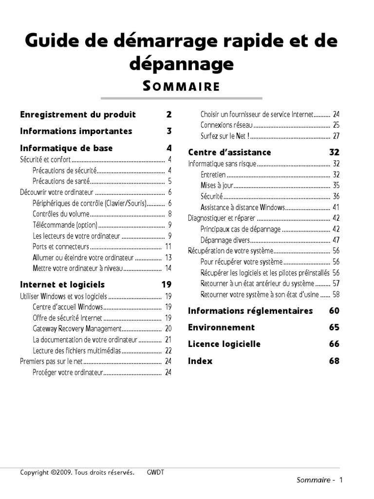Guide de Démarrage Rapide Et de Dépannage | PDF | Clavier d'ordinateur ...