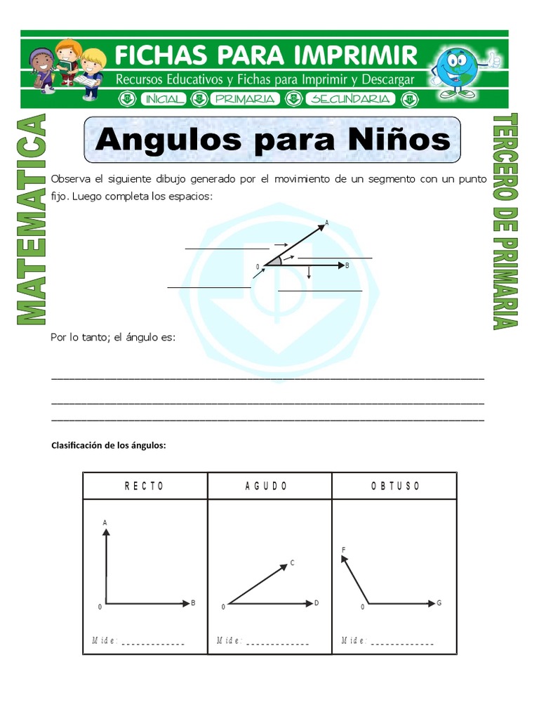 Actividades de Ángulos para Tercer Grado | PDF | Enseñanza de matemática