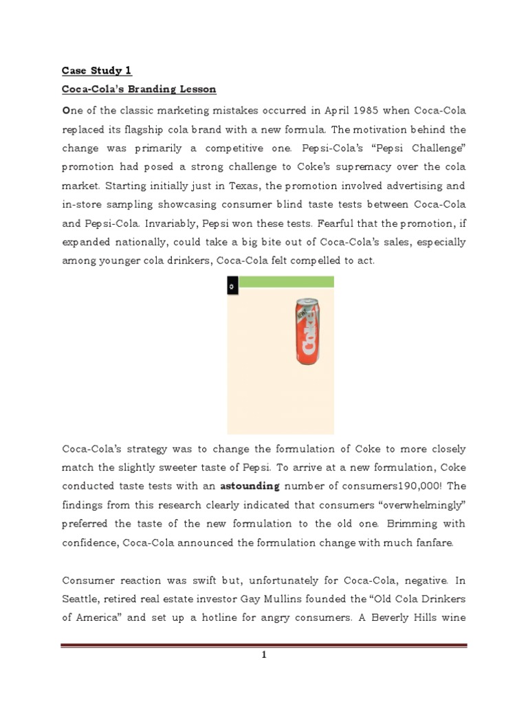 Case Study Brand | PDF | Mc Donald's | Coca Cola