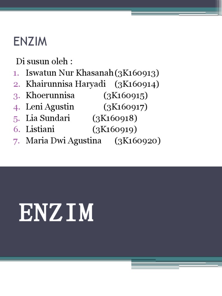 Enzim Power Point | PDF
