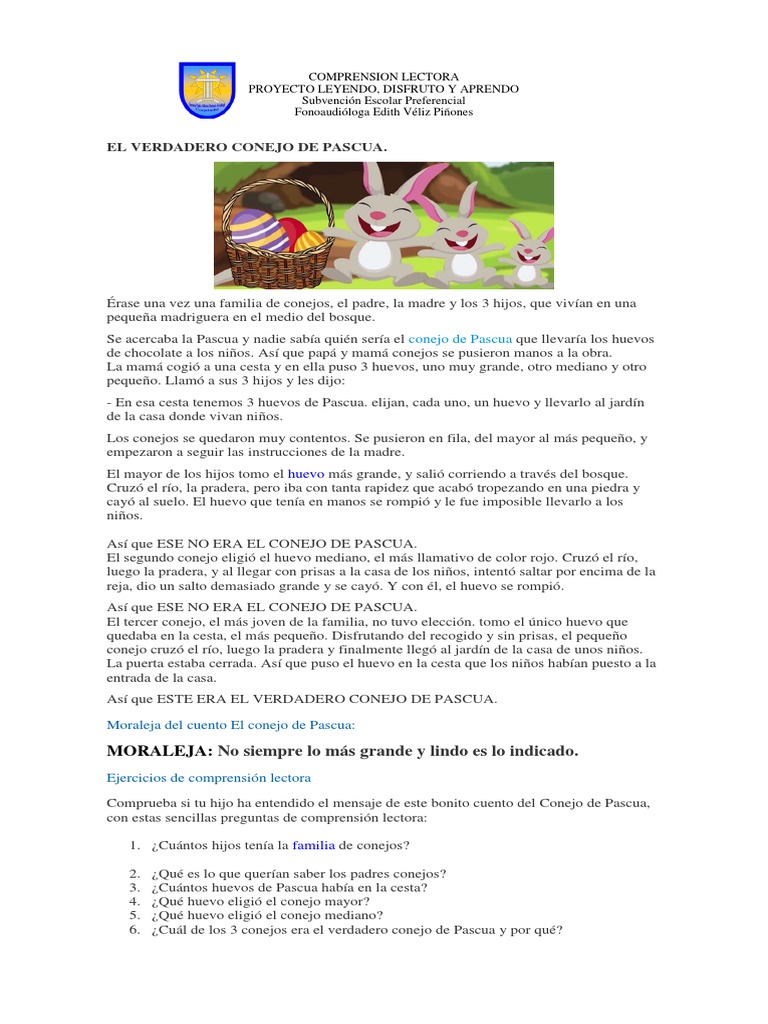 El Verdadero Conejo de Pascua | PDF | Pascua de Resurrección | Ocio
