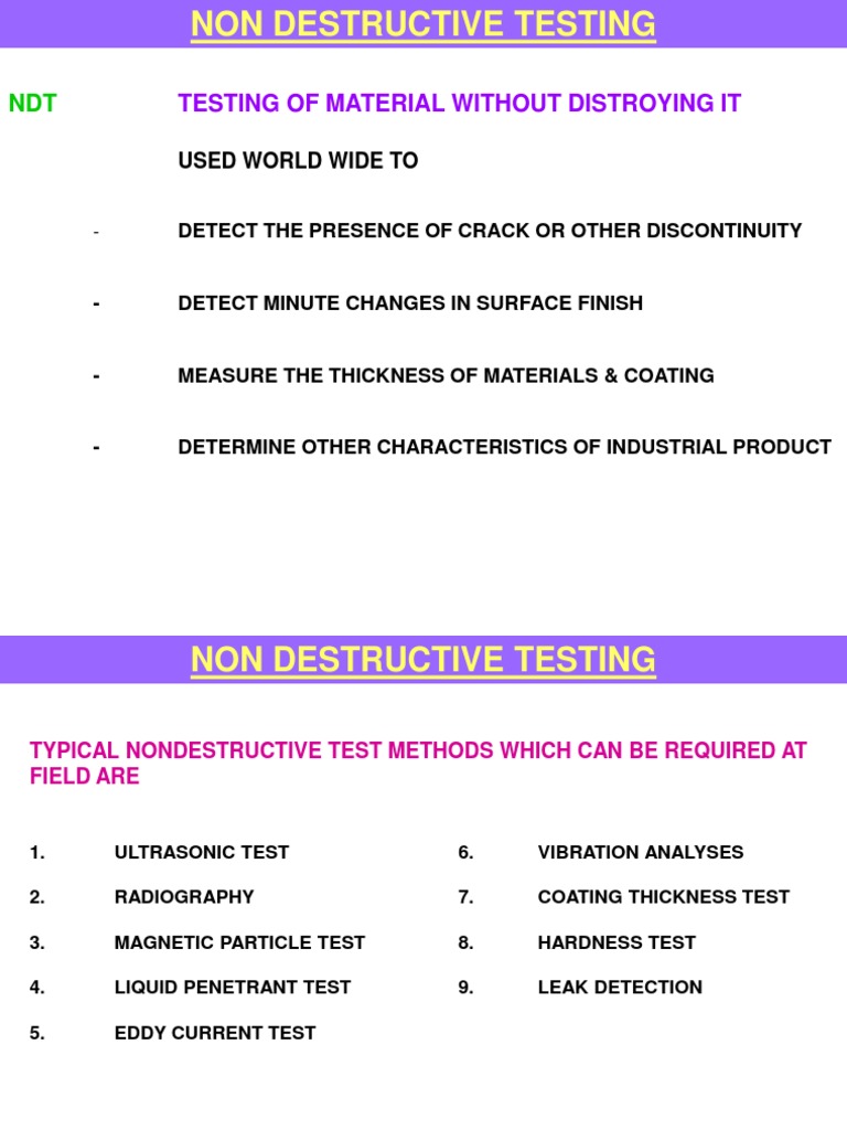 NDT INTRODUCTION + UT TO PMI Latest-1 | PDF | Ultrasound | Waves