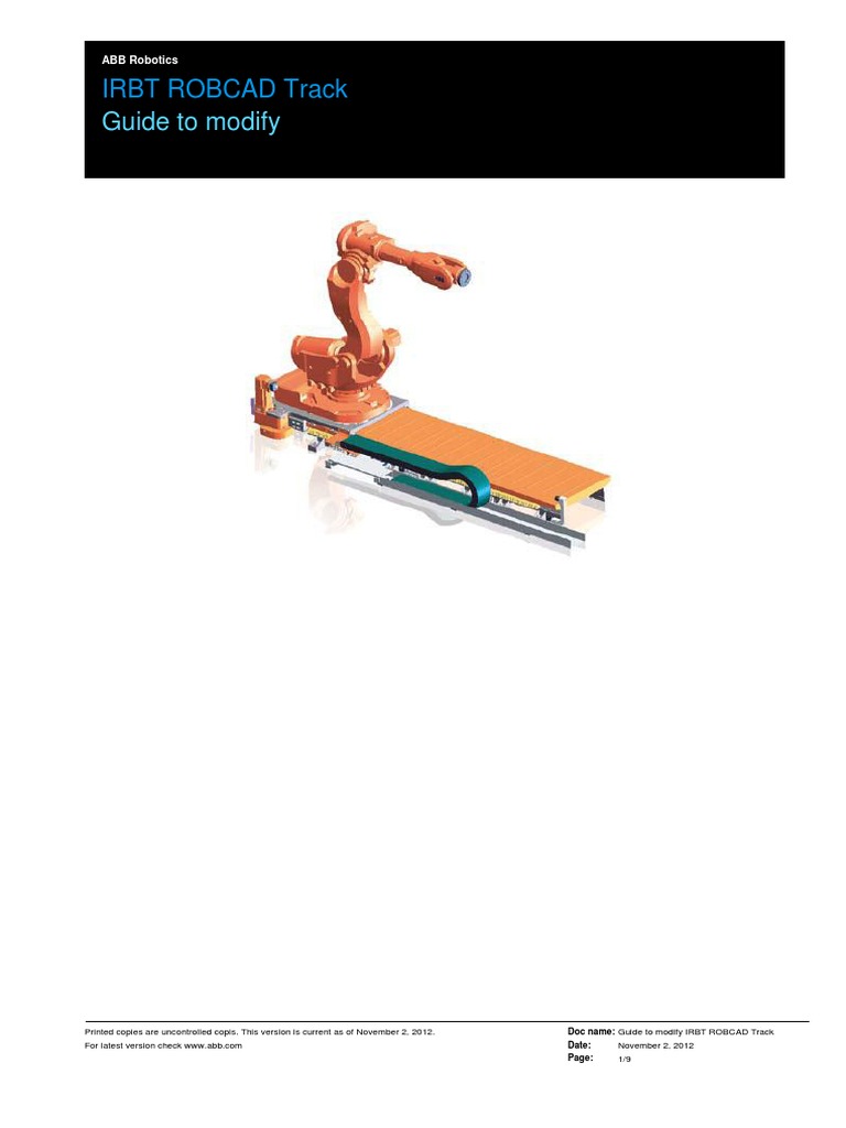 GuideToModifyIRBT ROBCAD Track03 | PDF | Computing | Areas Of Computer Science