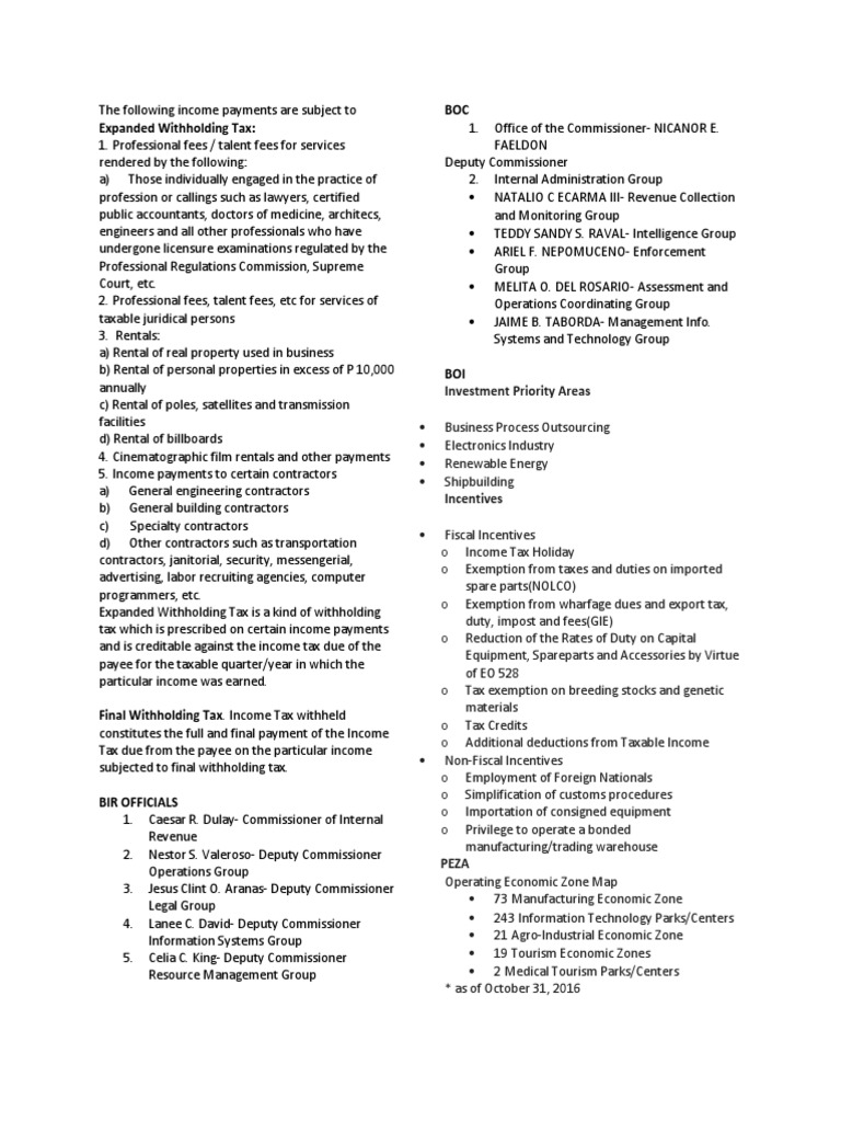Expanded Withholding Tax | PDF | Income Tax | Withholding Tax