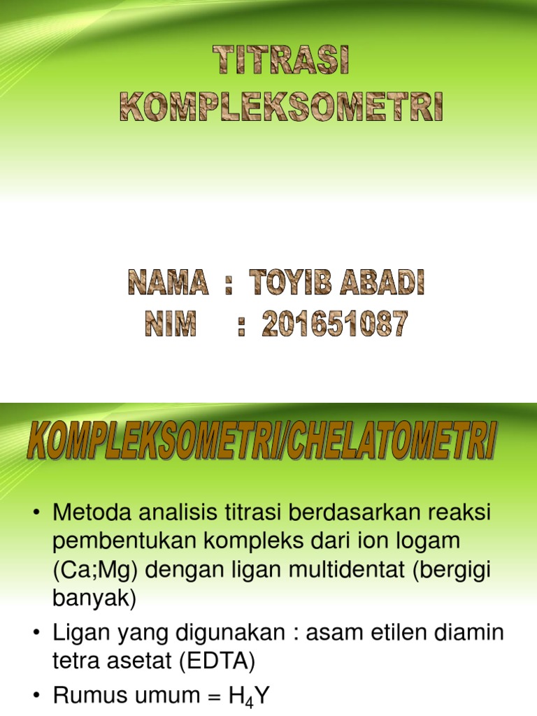 Titrasi Kompleksometri | PDF