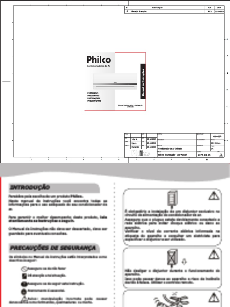 Manual de Operação Ar Condicionado Philco | PDF | Ar condicionado ...