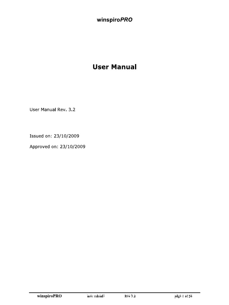 Manual Winspiro Pro | PDF