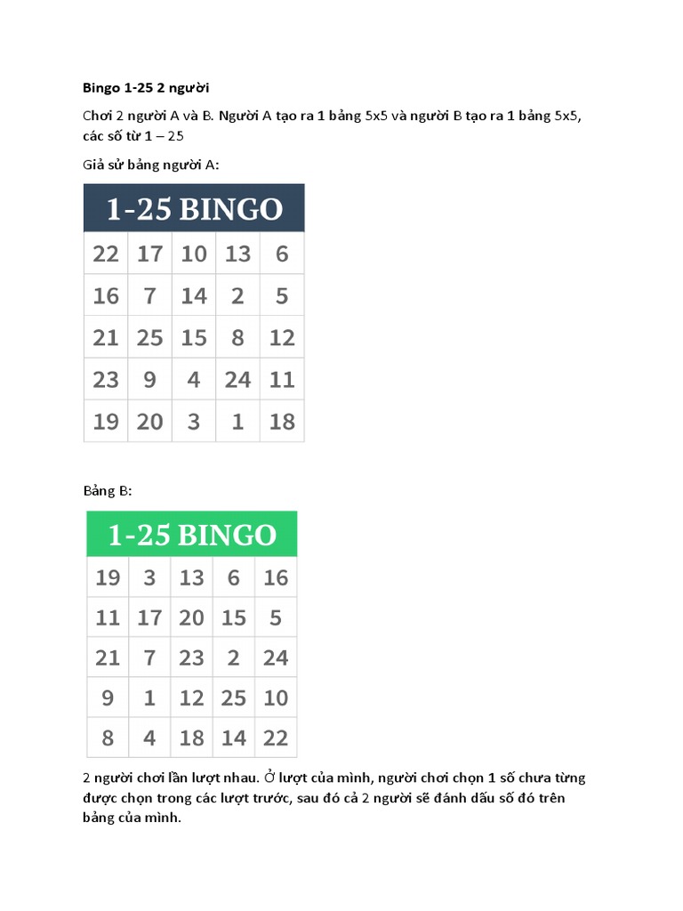 Bingo 25 | PDF