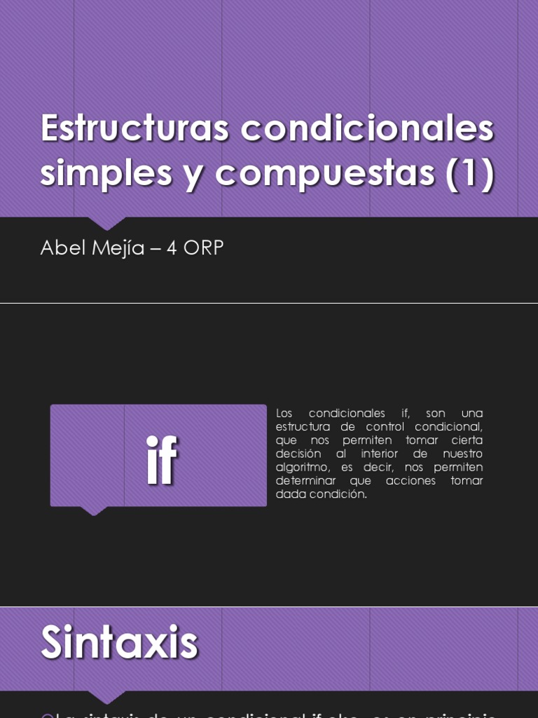 Estructuras Condicionales Simples y Compuestas | PDF