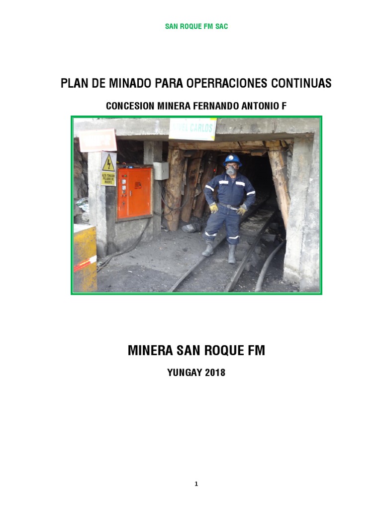 Plan de Minado SRQ | PDF | Estrato | Minería