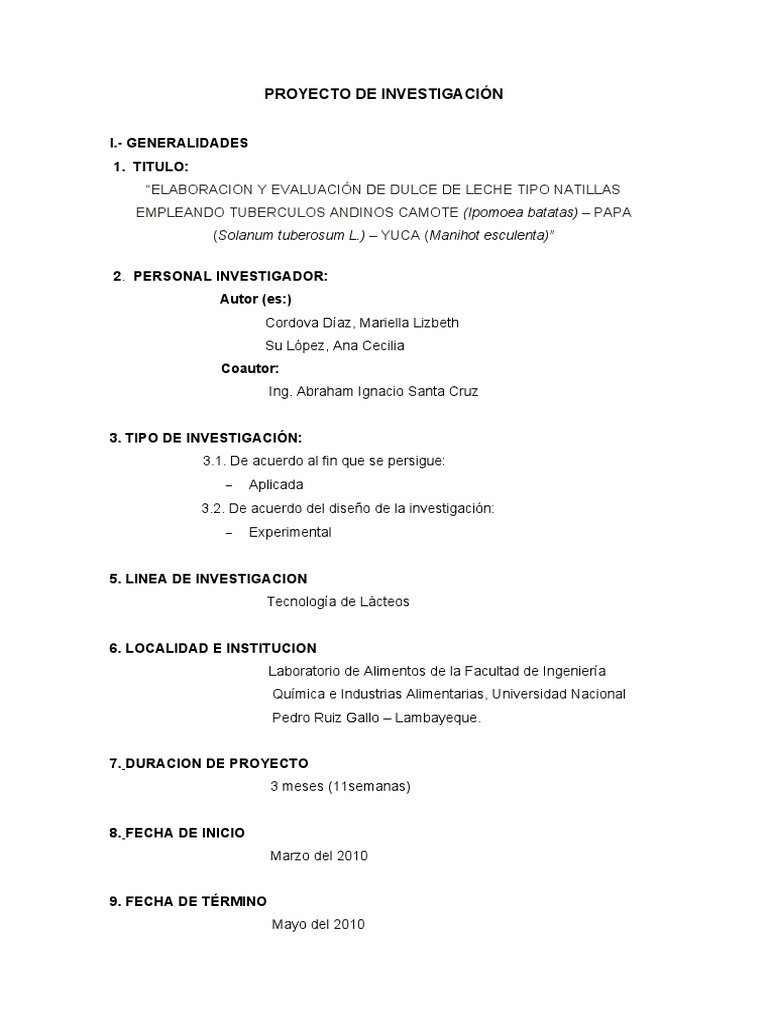 Proyecto Lacteos Final | PDF | Leche | Postres