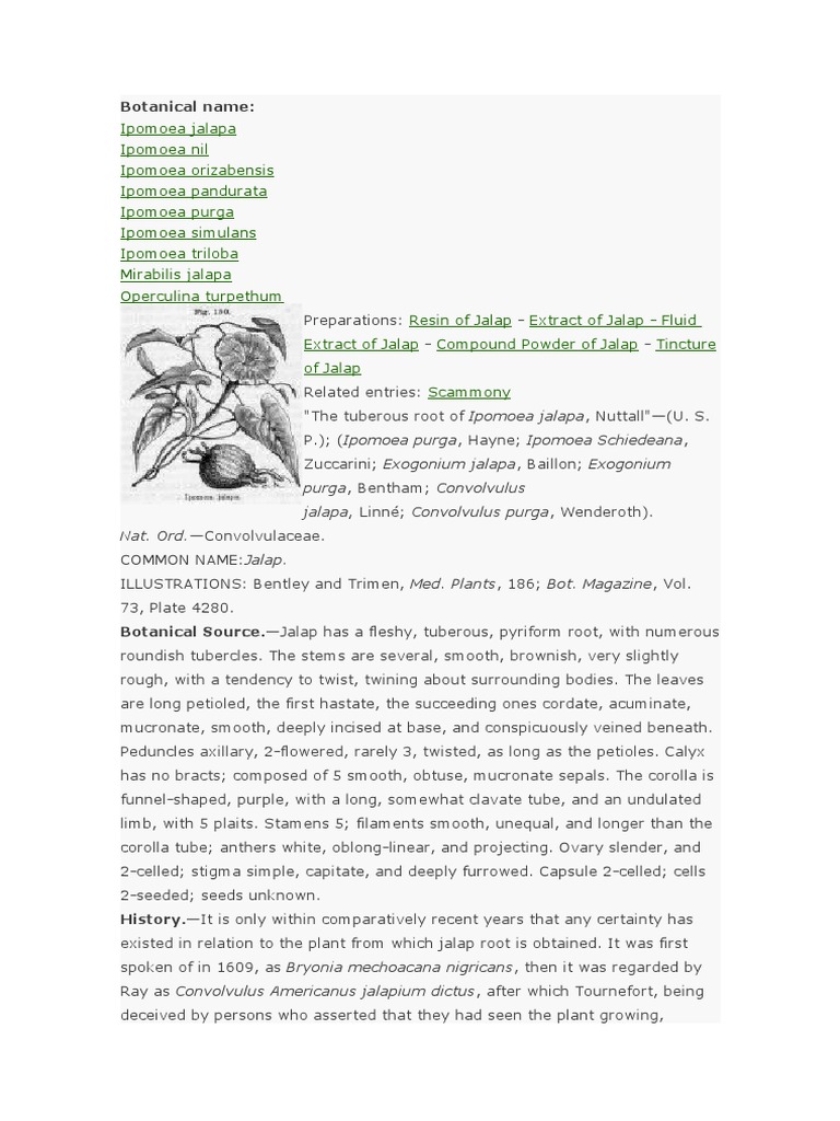 Ipomoea Jalapa | PDF | Resin | Solubility