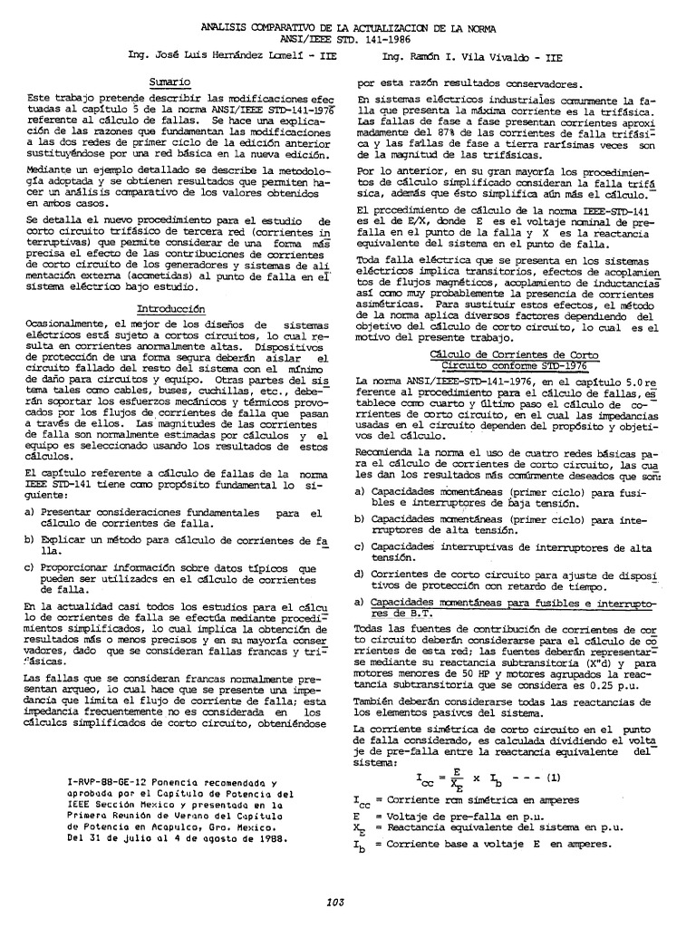 Analisis IEEE 141-86 PDF | PDF