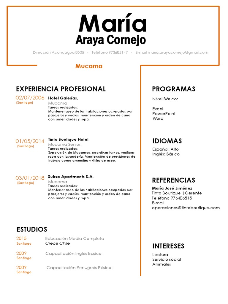 Maria CV | PDF