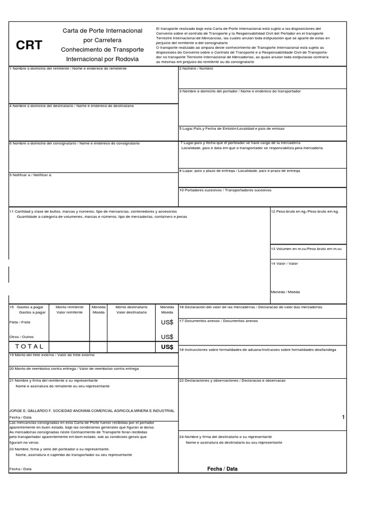 CRT Modelo | PDF | Economias | Transporte