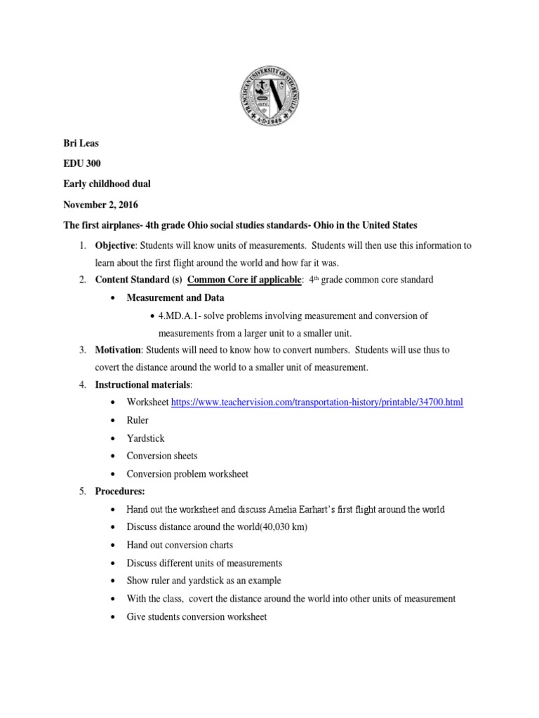 4th Grade Measurement Lesson Plan | PDF | Teaching Methods & Materials