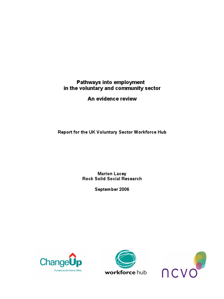 Pathways Into Employment in The Voluntary and Community Sector An ...