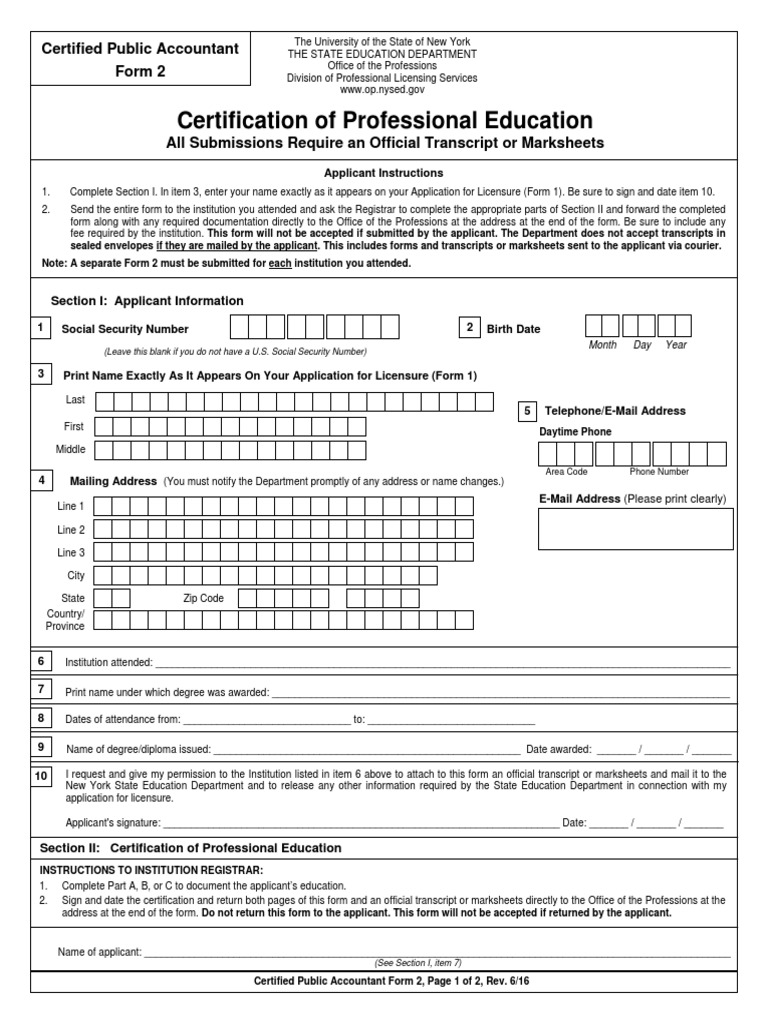 Template For Educational Assessment For CPA | PDF | Certified Public ...
