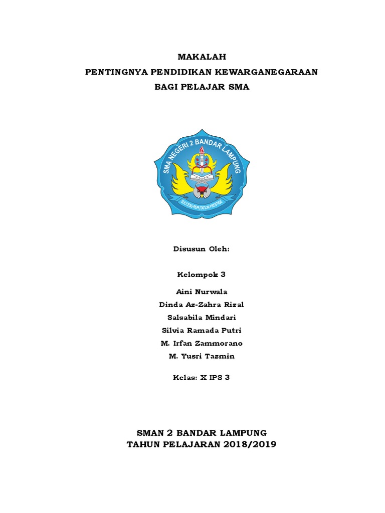 Contoh Cover Sampul Makalah Yang Baik Dan Benar