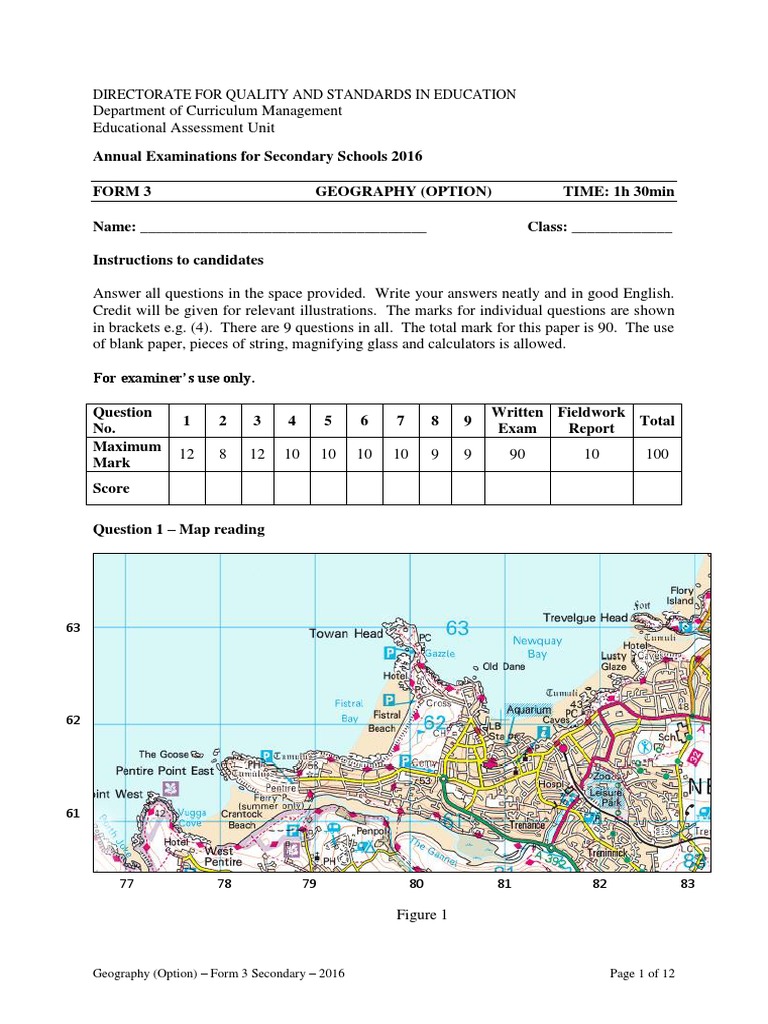 Geography f3 Opt 2016 | PDF | Weathering | Global Warming