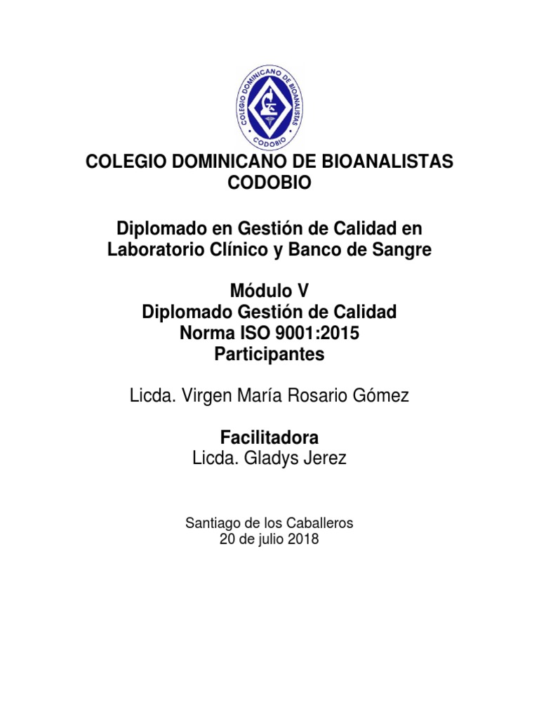 Colegio Dominicano de Bioanalistas Codobio | PDF