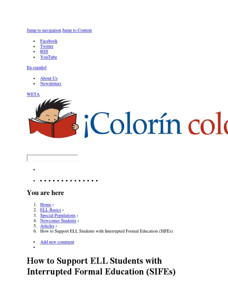 How To Support ELL Students With Interrupted Formal Education | PDF ...