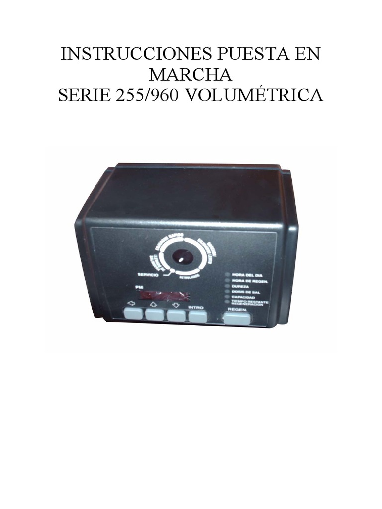 Autotrol 255 Serie 960 | PDF | sal | Agua