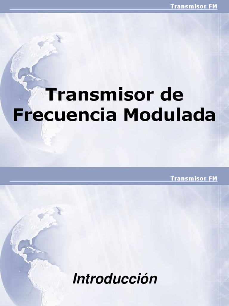 Transmisor de Frecuencia Modulada | PDF | Modulación de frecuencia ...