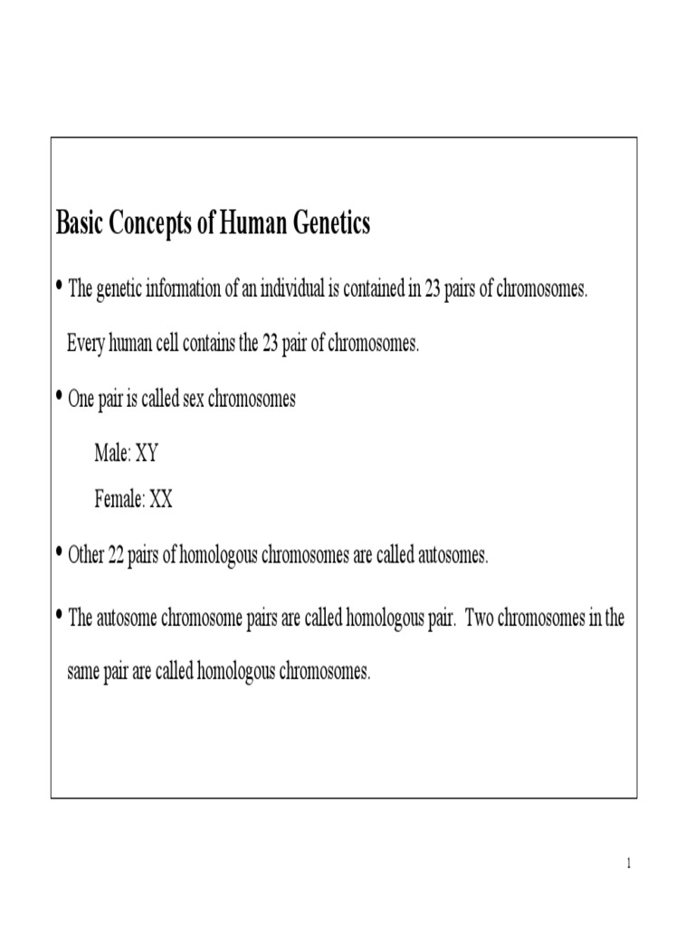 Basic Concepts of Human Genetics | PDF