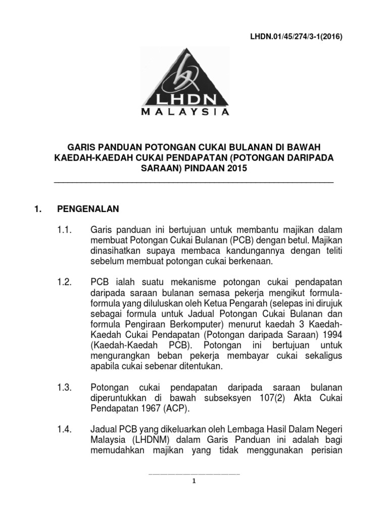 Garis Panduan PCB 2016 PDF | PDF