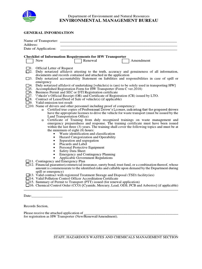 TRC Checklist | PDF | Notary Public | Emergency Management
