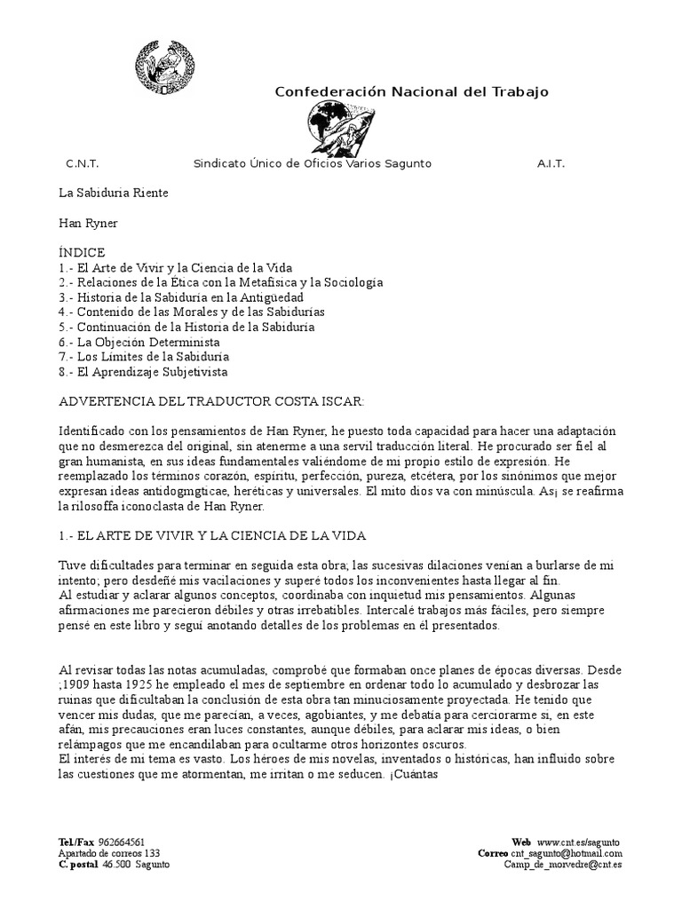 Han Ryner La Sabiduria Reciente | PDF | Metafísica | Science