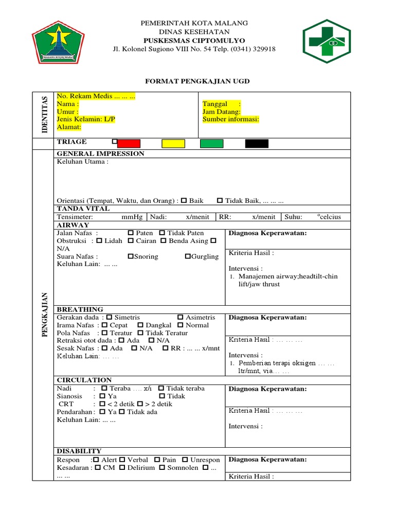 Format Pengkajian Igd Pdf