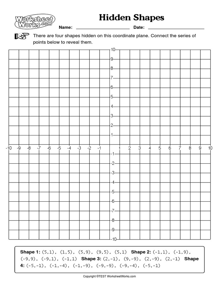 Hidden Shapes: There Are Four Shapes Hidden On This Coordinate Plane ...