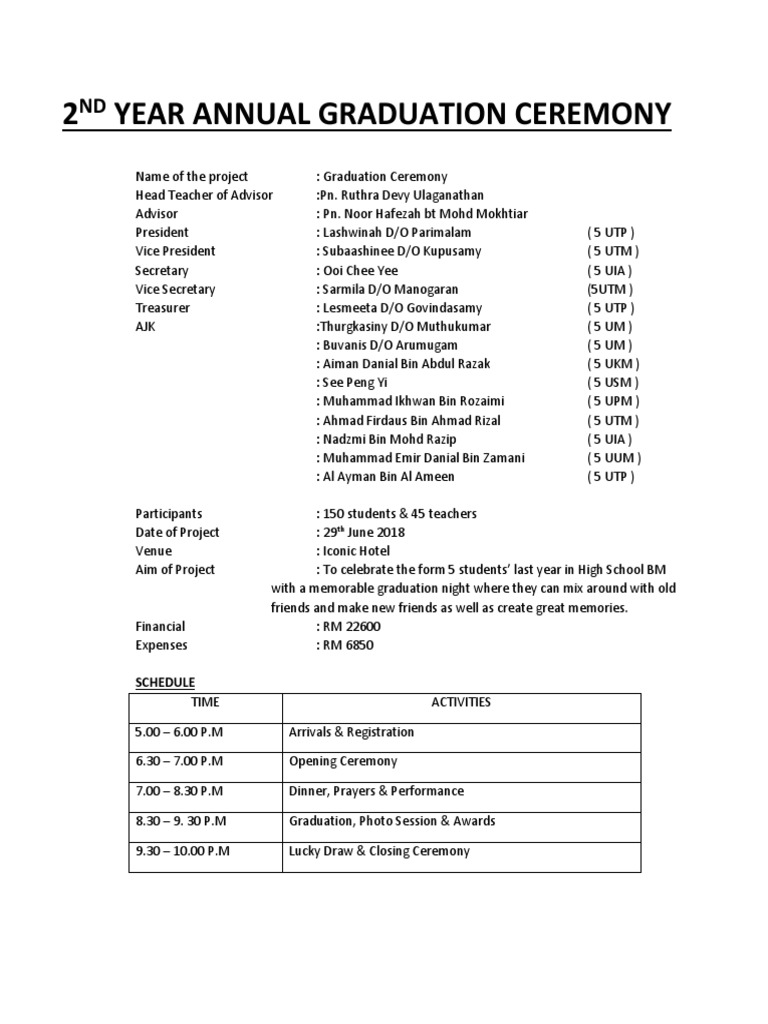 2nd Year Annual Graduation Ceremony | PDF