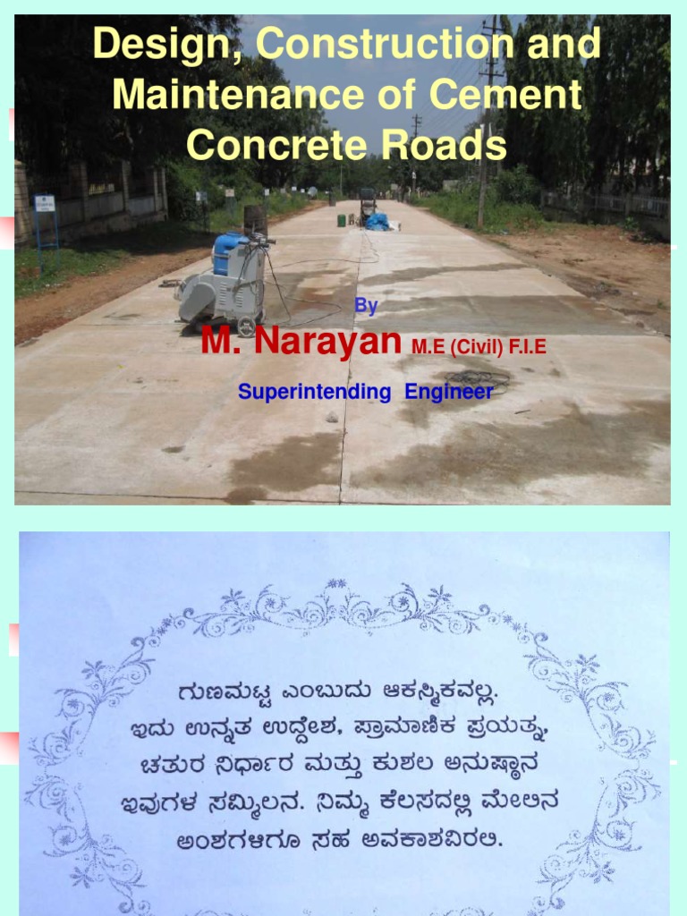 CC Road PDF | PDF | Road Surface | Concrete