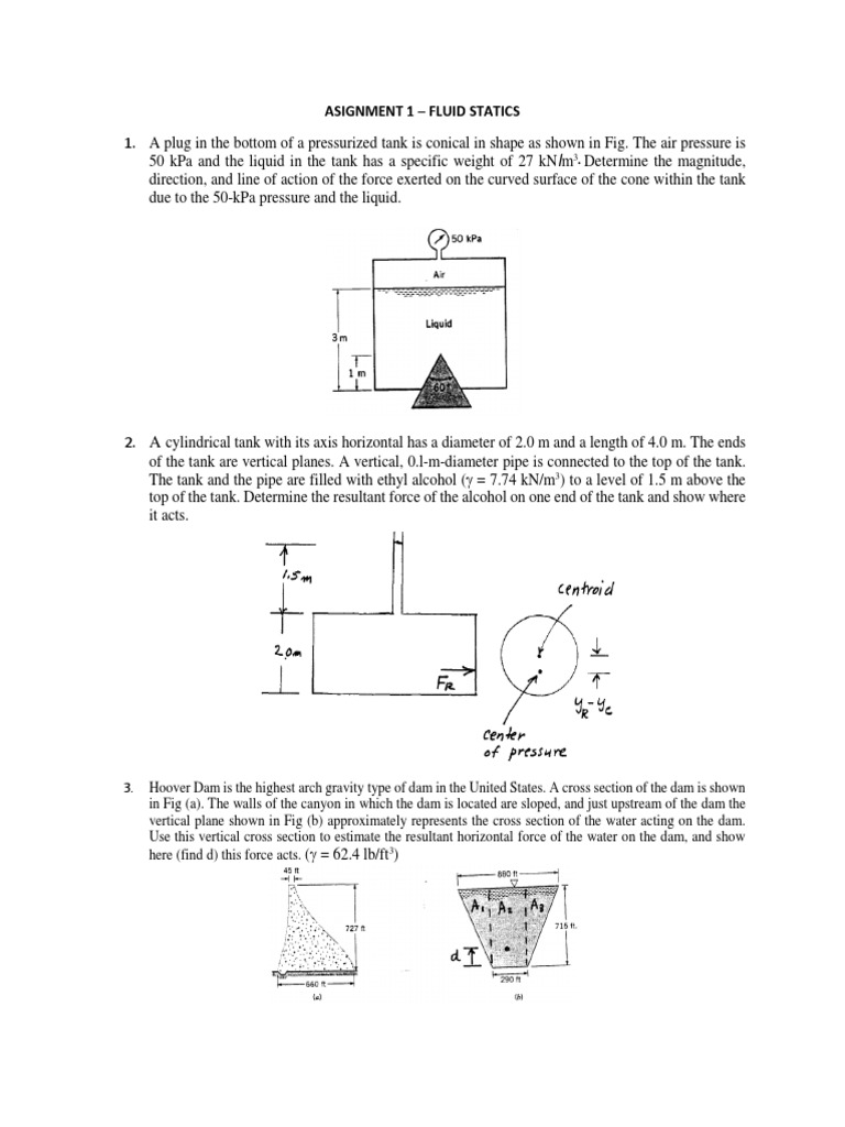 Assignment 1 Fluid Mechanics Pdf