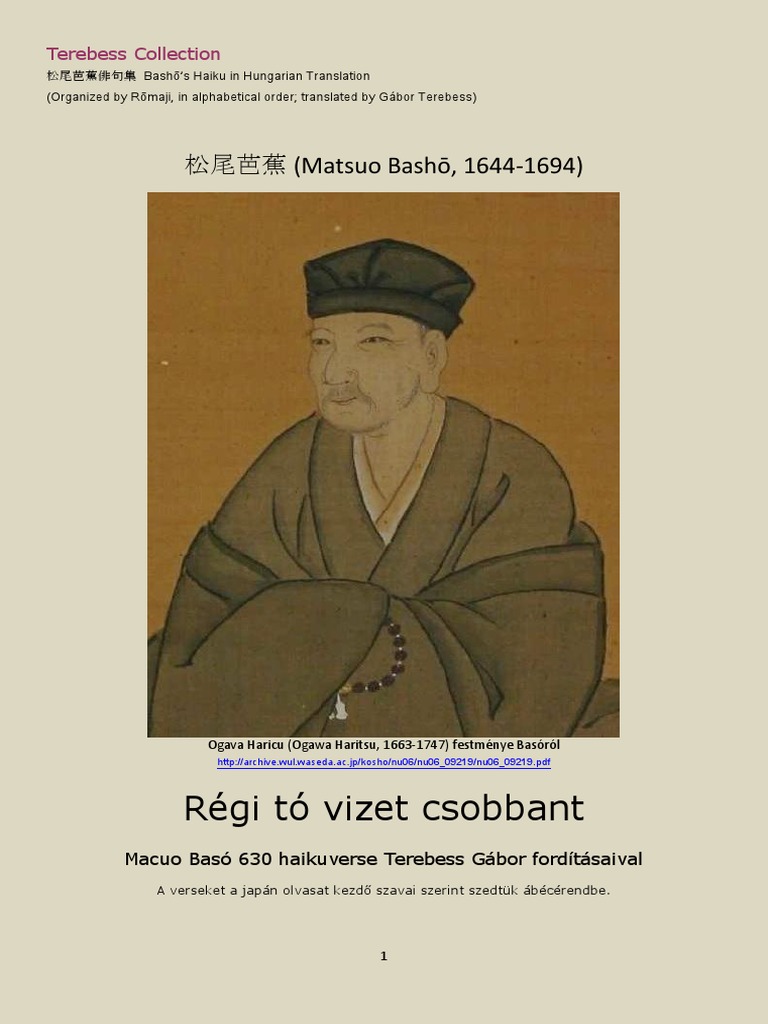 Matsuo Basho Hu PDF | PDF