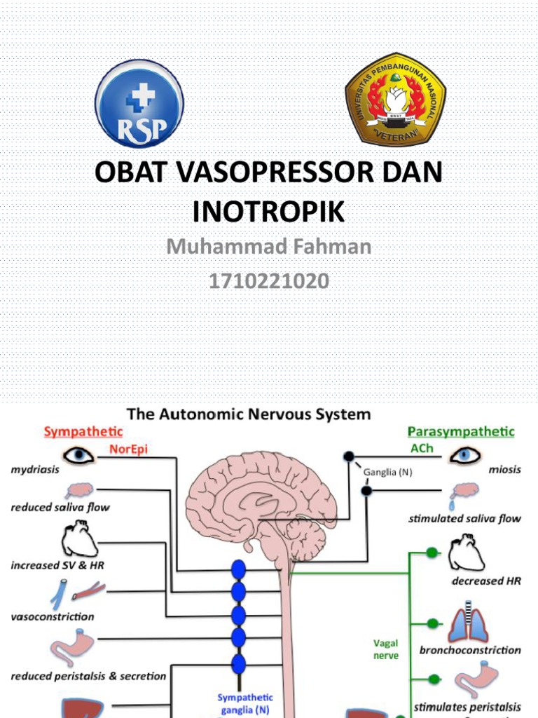 Obat Vasopresor & Inotropik: Panduan Lengkap | PDF