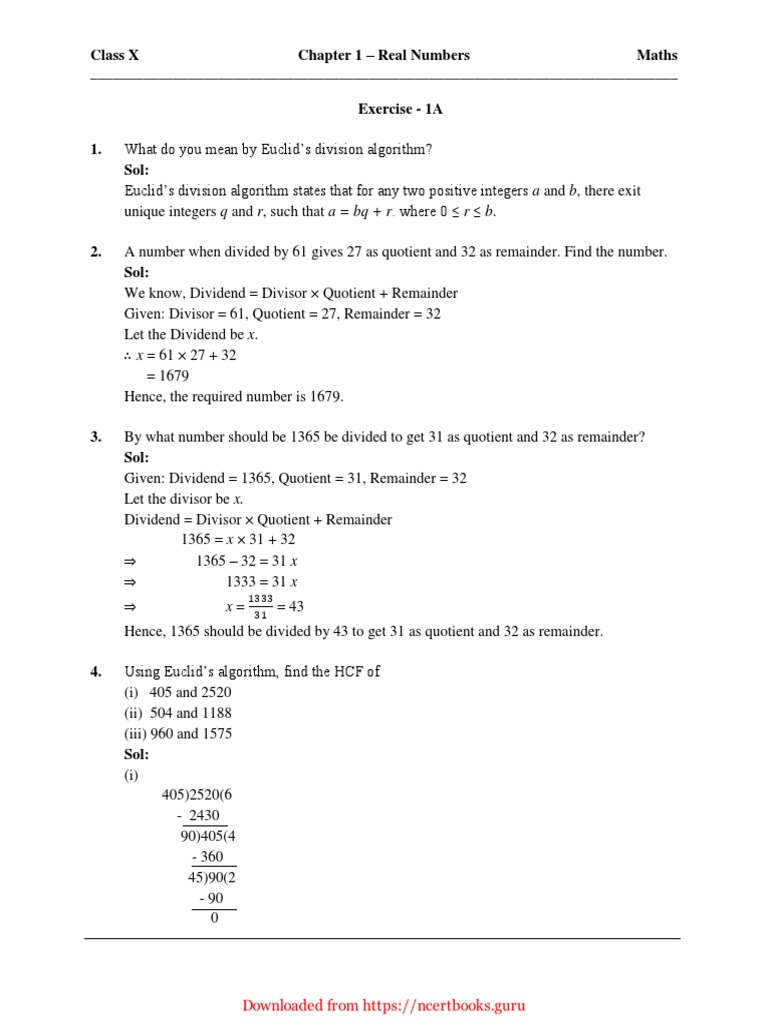 CHP 1 | PDF | Division (Mathematics) | Rational Number