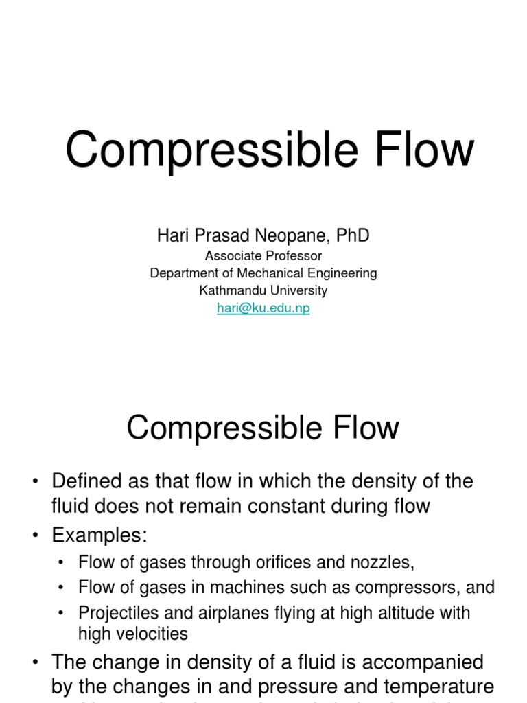 Compressible Flow for Engineers | PDF | Mach Number | Nozzle